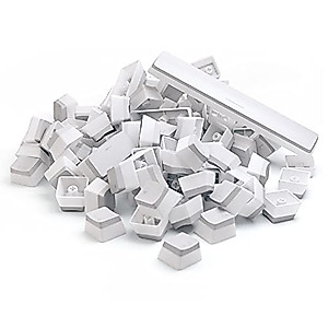 Glorious Aura V1 (White) Pudding Keycaps - Double Shot PBT Translucent for Mechanical Keyboards, 104 Key Set, TKL, Compact Compatible, English (US) Layout (Aura (White))