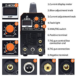 Tig Welder Machine+300A Welding Electrode Holder Clamp(Bundled goods)