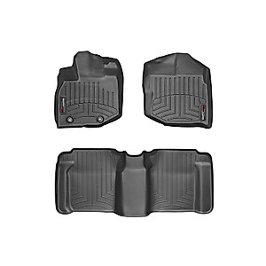 WeatherTech Custom Fit FloorLiners for Honda Fit - 1st & 2nd Row (444671-441812), Black