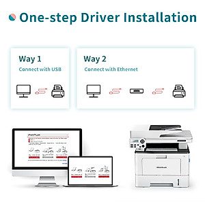 Pantum Laser Printer All in one Monochrome Multifunction Black and White Printer 40ppm,Auto Duplex,Copy＆Scan,Network and USB Only, BM5100ADN