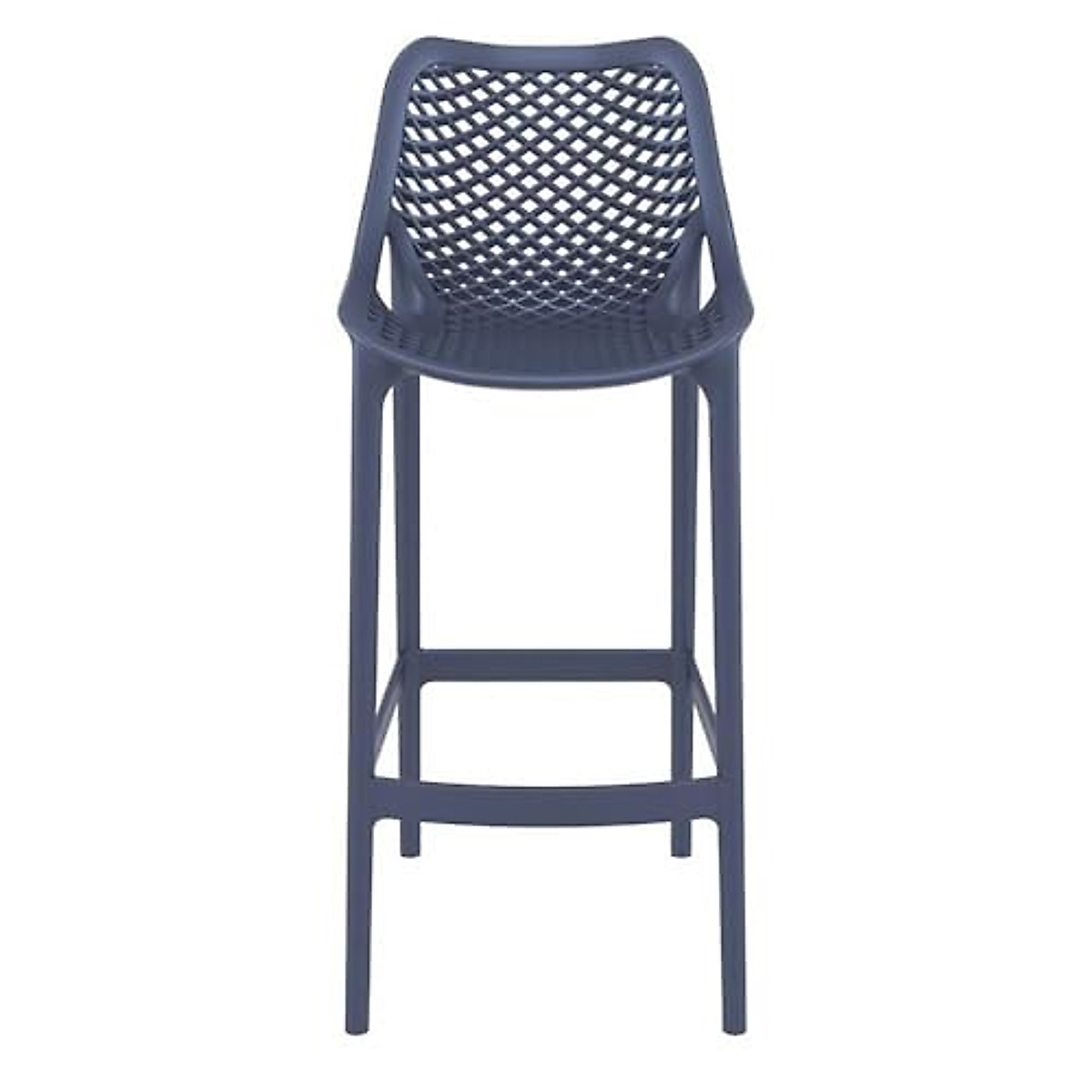 Home Square Patio Bar Stool in Dark Gray Finish - Set of 2