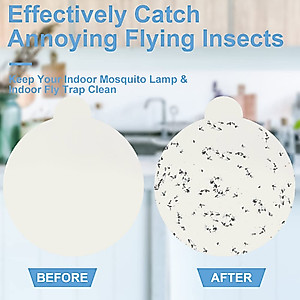 28PCS 4.3" Mosquito Trap Refill Glue Boards Compatible with Katchy Indoor Insect Trap, Mosquito Lamp Refillable Glue Pads Fits Katchy Fenun and Other Models Indoor Mosquito Trap Bug Catcher