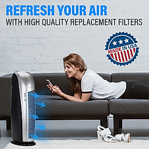 8pk Activated Carbon Replacement Filters Compatible with Germ Guardian FLT4825 HEPA Filter, AC4800 Series, Filter B