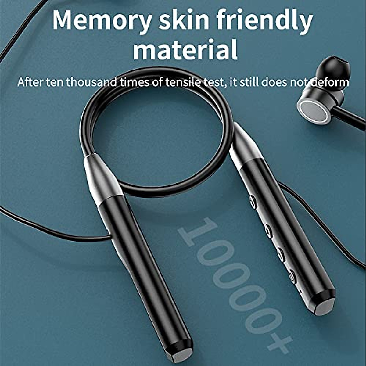 TOP Bluetooth Neckband Headphones with 24 H Playtime, 10 mm Drivers, Flexible V5.0 Wireless Headset w/Mic Sports Earbuds for Gym Running HD Stereo Bass Noise Cancelling Earphones for IPhone Samsung LG