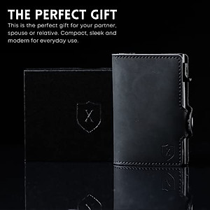 Xclusive Leather Slim Wallet for Men | Trifold RFID Wallet | Luxurious Card Holder & Minimalist Wallet with Money Clip | Blend of Luxury & Utility in Men’s Wallets