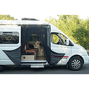 mucol Sliding Door Magnetic Vans Screen for Sprinter Camper and Other Campervans，Easy Install, Magnetics on All Four Sides for Van Life Essentials, Magnetic Closure, 83"(H) x 63"(W)