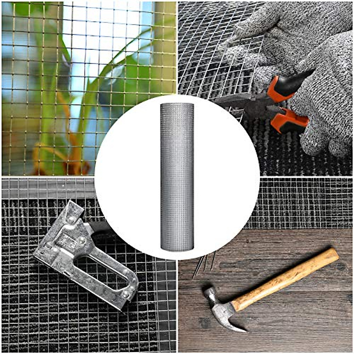 48'' x 100' 1/2inch Hardware Cloth Galvanized Welded Cage Wire, 19 Gauge Hardware Cloth Wire Metal mesh, Poultry Netting Square Chicken Snake Fencing Gopher Fence Racoons Rabbit Pen Gutter
