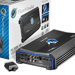 Planet Audio PL3000.1D Pulse Series Car Audio Amplifier – 3000 High Output, Monoblock, Class D, 1 Ohm Stable, Low Level Inputs, Low Pass Crossover, Mosfet Power Supply, Hook Up To Stereo and Subwoofer