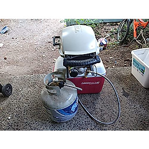 GGC 12 FT Stainless Steel Braided Propane Adapter Extension Hose 1 lb to 20 lb Converter for QCC1/Type 1 LP Tank to 1 LB Portable Grill, Camp Stove, Buddy Heater