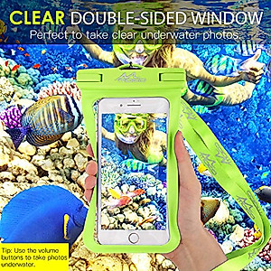 MoKo Waterproof Phone Pouch Holder [4 Pack], Underwater Phone Case Bag with Lanyard Compatible with iPhone 14 13 12 11 Pro Max X/Xr/Xs Max/SE 3, Samsung S21/S10/S9