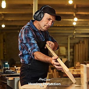 ProCase Noise Reduction Ear Muffs, 29dB NRR Hearing Protection Safety Earmuffs Noise Cancelling Headphones for Shooting Gun Range Mowing Construction, Sound Blocking for Adult Kids Autism -Black