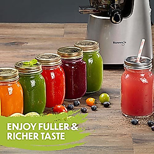 Kuvings Whole Slow Juicer Elite C7000S - Higher Nutrients and Vitamins, BPA-Free Components, Easy to Clean, Ultra Efficient 240W, 60RPMs-Silver