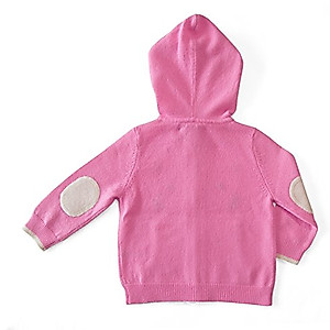 Gia John Cashmere Baby Girl Hoodie 2 Piece Sweater Set and Knit Pants Cashmere Pink 6-24M