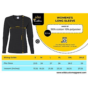 Ford Mustang Logo Official Licensed Womens Long Sleeves, Carolina Blue, X-Large