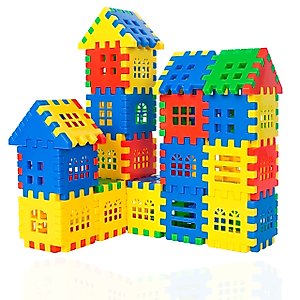 Interlocking Building Blocks Toys for Kids - Toddlers Building Blocks Educational Toys Set 70 PCS 24F