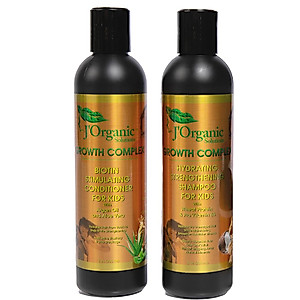 J'Organic Solutions Kids shampoo & Conditioner Hydrating and Strengthening- with Biotin- Phthalates-Free, No Sulfate, Paraben-free Baby And Toddler Shampoo and Conditioner (2x 8oz)