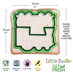 Sandwich Cutters for Kids, 20-Piece Set, 5 Kid Sandwich Cutters Shapes, 5 Vegetable Cutters Shapes, 10 Bento Deco