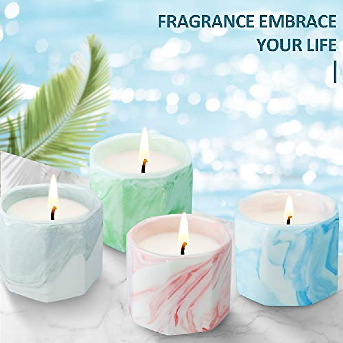 Scented Candles Set, Candles for Home Scented, Aromatherapy Candles for Home, Soy Wax Candles Set 4 x 2 oz, Wonderful Gifts for Mother, Women, Friends and Coworkers, Mothers Day Gifts