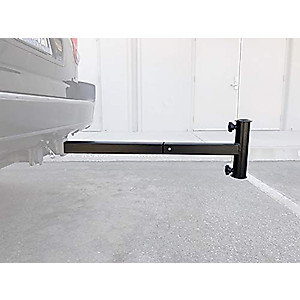 MAXXHAUL 50102 Hitch Mount Umbrella Holder - Durable and Sturdy - Great Support for Large Patio and Outdoor Umbrellas - Ideal for Traveling, Tailgating and Other Outdoor Events , Black