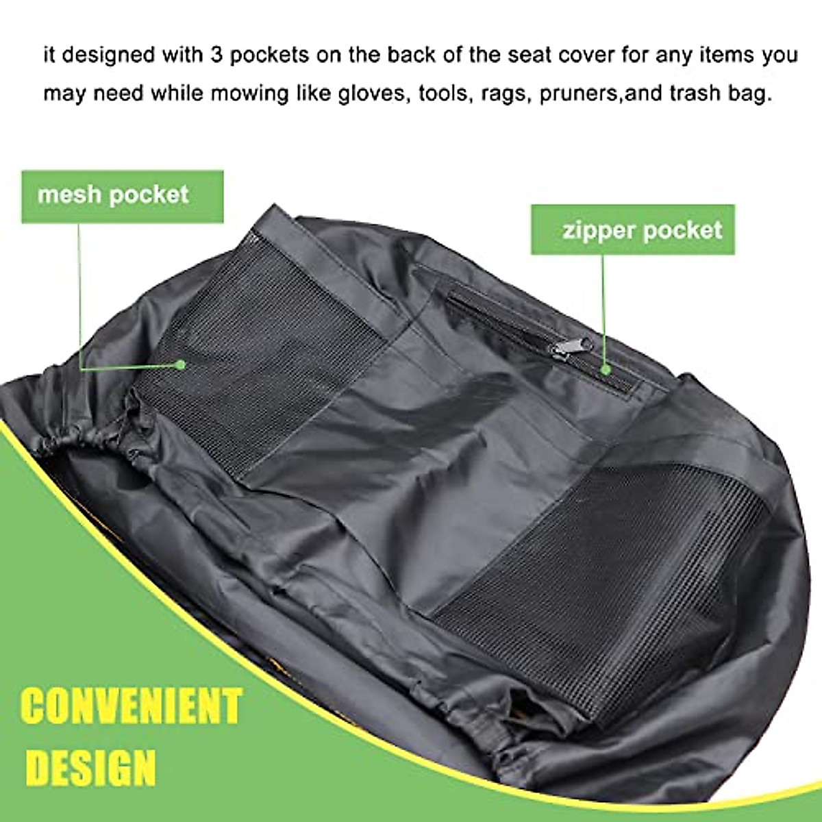 Riding Lawn Mower Seat Cover Compatible with John Deere LP92324 (Medium) ,Fits Tractor & Gator Seats 12.5-14" High