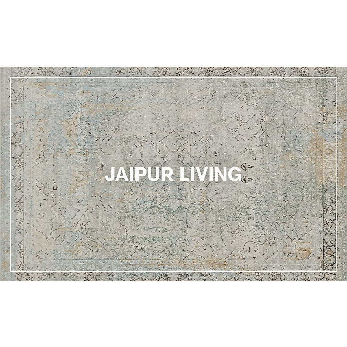 Jaipur Living Vibe Thayer 7'10"X10' Area Rug, Updated Traditional Green for Indoor Spaces