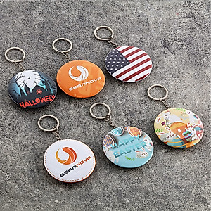 BEAMNOVA Metal Button Parts Supplies 100 Set of 58mm / 2.28 in (2-1/4 inch) Keychain Bottle Opener for Button Maker Machine