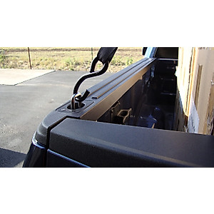 Bull Ring Flush Fit Retractable Truck Bed Tie Down Anchors for Ford F150 1998-2014, Ford F250/F350 Super Duty 1998-2016 Pickup, Fits Rear Stake Pockets (2 Pairs)