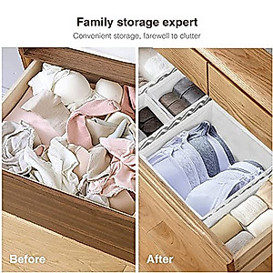 PHILISENMALL 8pcs Drawer Storage Organizer Versatile Sturdy Storage Box for Socks Underwear Bra