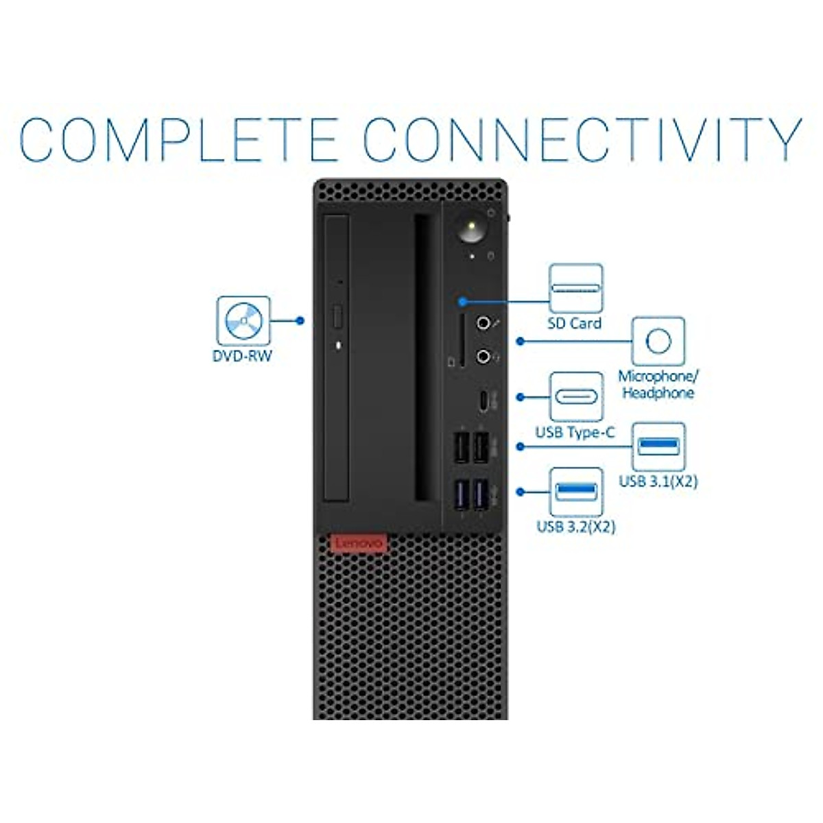 Lenovo ThinkCentre M720S SFF Desktop, Intel i7-9700 Upto 4.7 GHz, 16GB RAM 512GB SSD, 4K UHD 630 Graphics, DVD-RW, Card Reader, DisplayPort, HDMI, VGA, AC Wi-Fi, Bluetooth – Windows 11 Pro (Renewed)