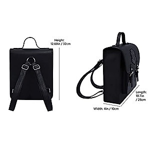 Fidaghre Backpack,Pu Leather Computer Laptop Bag 12.6 Inch College School Backpack Shoulder Bags