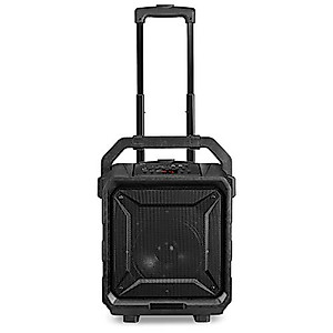 iLive ISB659B Wireless Tailgate Party Speaker, with Built-in Rechargeable Battery and Roller Wheels, Black
