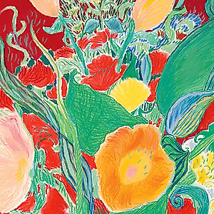 DEMDACO + ArtLifting Original Art Floral Stripes Faith Pendant Necklace