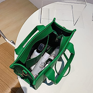 knzdvoy Women's The Tote Bag, Large Satchel Tote Bag for Autumn Winter Tote Bag Fashion Large Capacity Messenger Bag (10.6'' L X 9''H X 4.3'' T,Black)