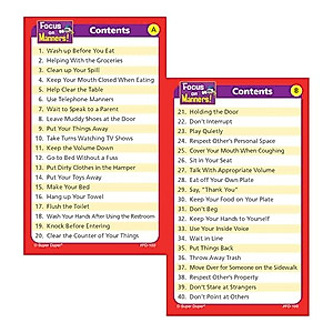 Super Duper Publications | Focus on Manners Fun Deck | Behavior and Social Skills Flash Cards | Educational Learning Materials for Children