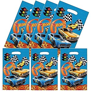 RATHIRA 40 PCS Race Car Truck Wheel Car Bags Party Supplies Birthday Party Theme Party Bags Kids Truck Candy Snack Bags Party Supplies