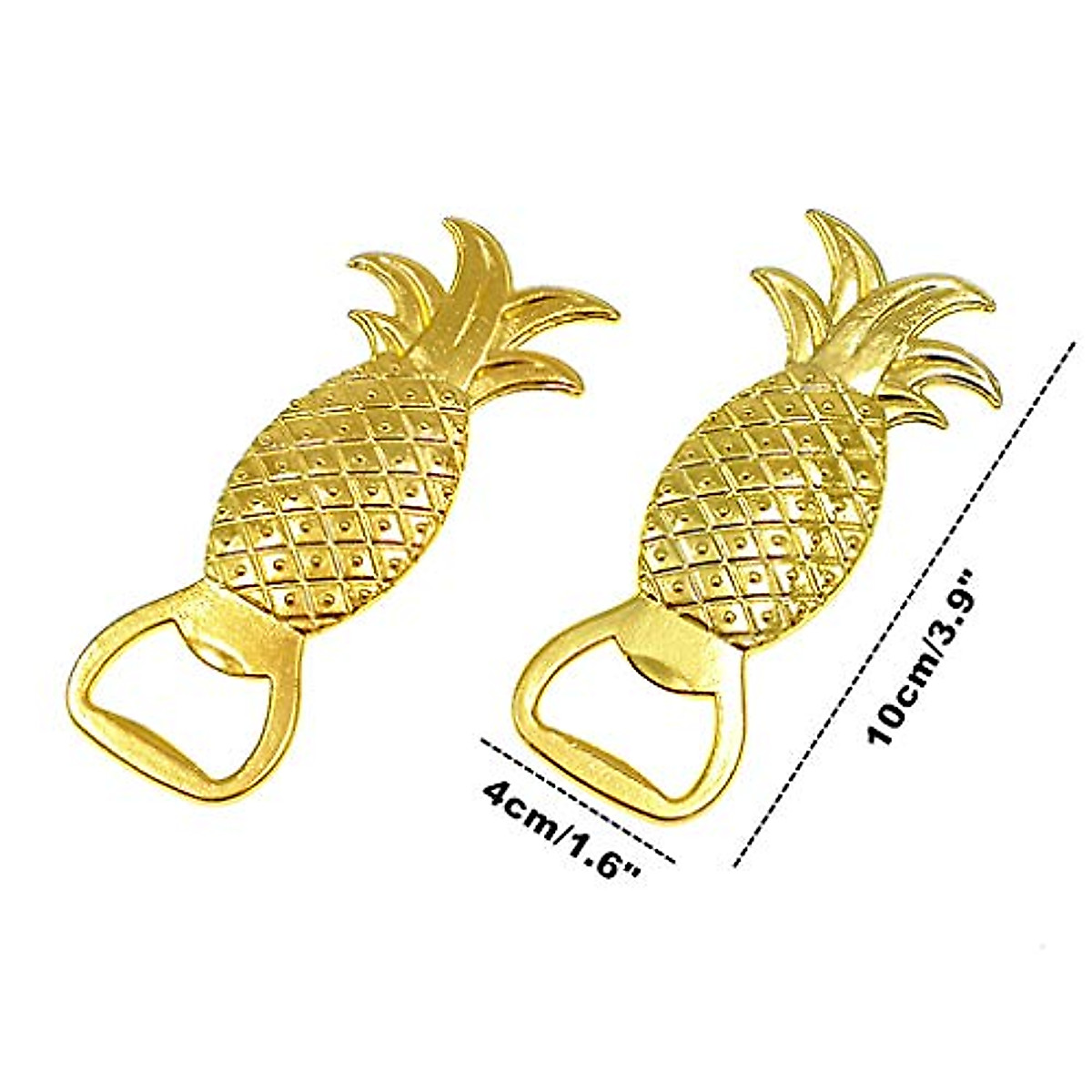 Kinteshun Pineapple Bottle Opener for Wedding Party Favor (12pcs,Golden Tone)