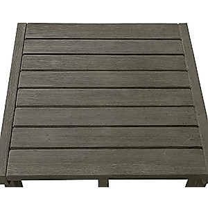 VIFAH V1843 Renaissance Outdoor Patio Wood Side Table