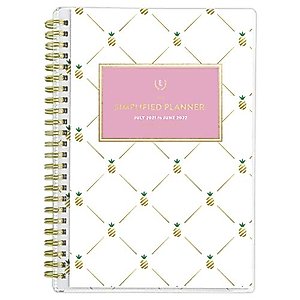 Academic Planner 2021-2022, Simplified by Emily Ley for AT-A-GLANCE Weekly & Monthly Planner, 5-1/2" x 8-1/2", Small, Customizable, for School, Teacher, Student, Pineapple (EL64-201A)