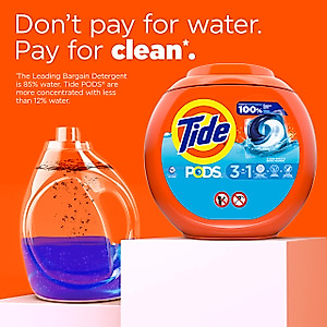 Tide PODS Laundry Detergent Soap Pacs, HE Compatible, 112 ct, Powerful 3-in-1 Clean, Clean Breeze