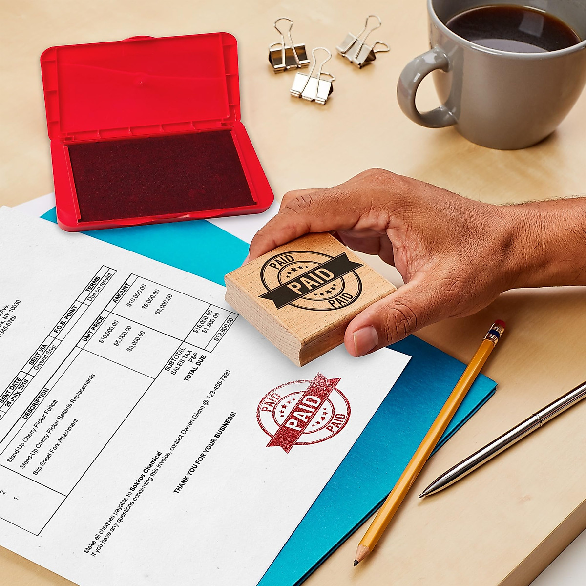 Carter's Felt Red Stamp Pad, 2.75 x 4.25 Inch Ink Pad (21071)