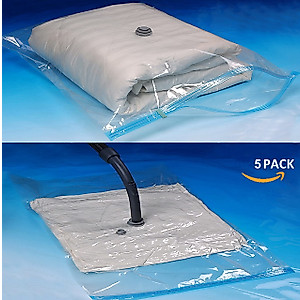 YAWPED 9 Pack Combo Premium Super Jumbo Vacuum Storage Space Saver Bags X5 (130X100cm) with Travel Bag X4 (60X40cm)