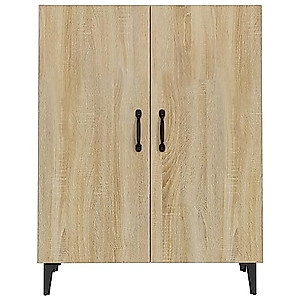 vidaXL Sideboard, Buffet Cabinet with Storage, Sideboard Console Cabinet for Kitchen Living Room Entryway, Industrial, Sonoma Oak Engineered Wood