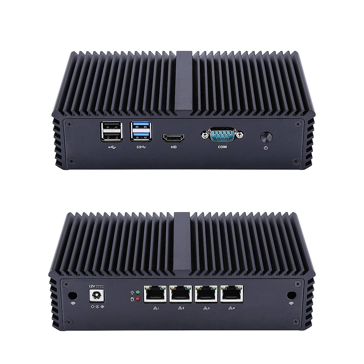 Qotom Multimedia Pc Q355G4 Intel I5-5200U AES-NI,Hd Graphics 5500 8Gb Ddr3 Ram 32Gb Ssd,4 Nics,Com Ports,OPNsense,Firewall,Cent Os Etc
