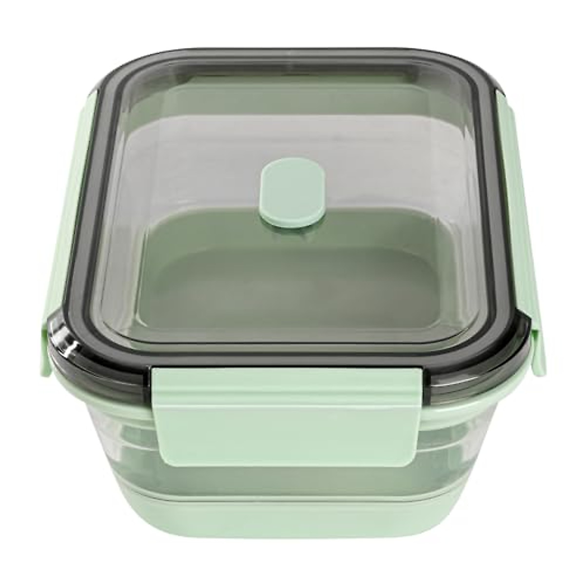 Restaurantware-Fresh Hero 40 Ounce Storage Containers, 1 Durable Airtight Food Containers - Microwavable, Freezable, Green Plastic Collapsible Containers, Dishwashable, With Vented Lids