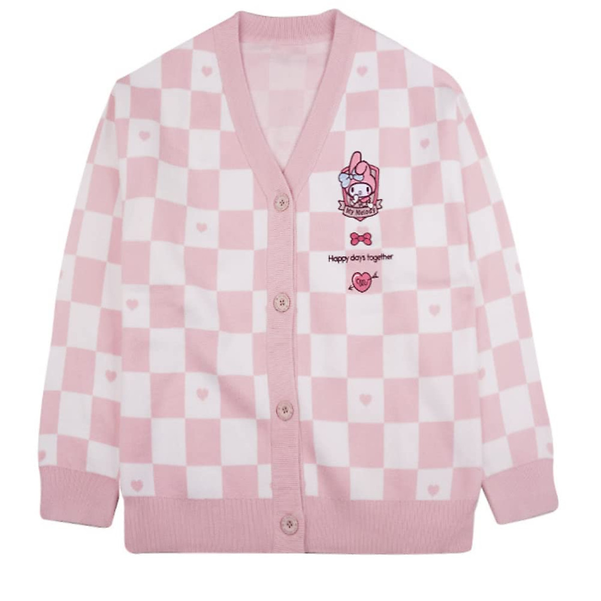 Women's Japan Cute Cardigan Sweater Kawaii JK Uniform Cardigan Sweater Cosplay Sweater (Pink, L)