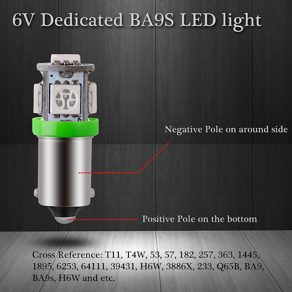 GE 44 Bulb 1893 47 756 1847 Wedge Pinball Machine Light 6VDC/6.3VDC Green (Pack of 20)