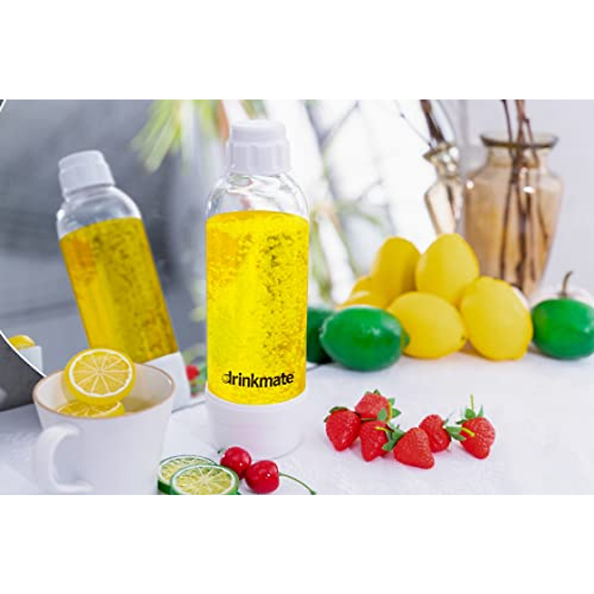 DrinkMate Carbonation Bottles (2 Pack) (1L, White)