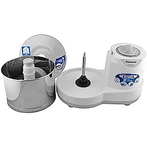 Panasonic 2 Litre Wet Grinder with Automatic Timer & Stainless steel drum| MK TSW200 W, White Color | 110-120 Volts | Suitable for USA and Canada | Dosa & Idli wet Grinder