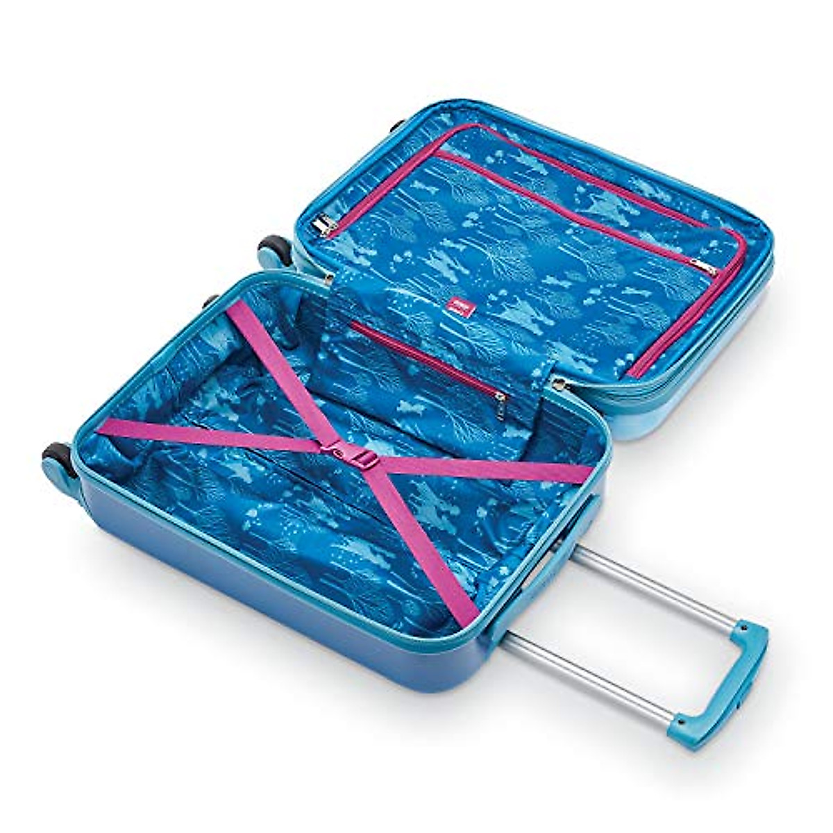 AMERICAN TOURISTER Disney Hardside Luggage with Spinner Wheels, Frozen, 2-Piece Set (18/20), Light Blue