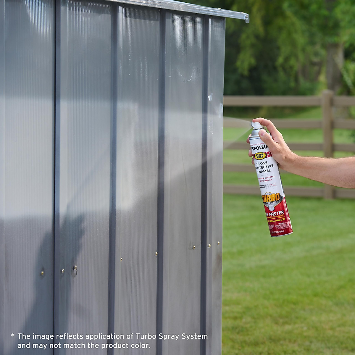 Rust-Oleum 334128 Stops Rust Turbo Spray Paint, 24 oz, Gloss Black